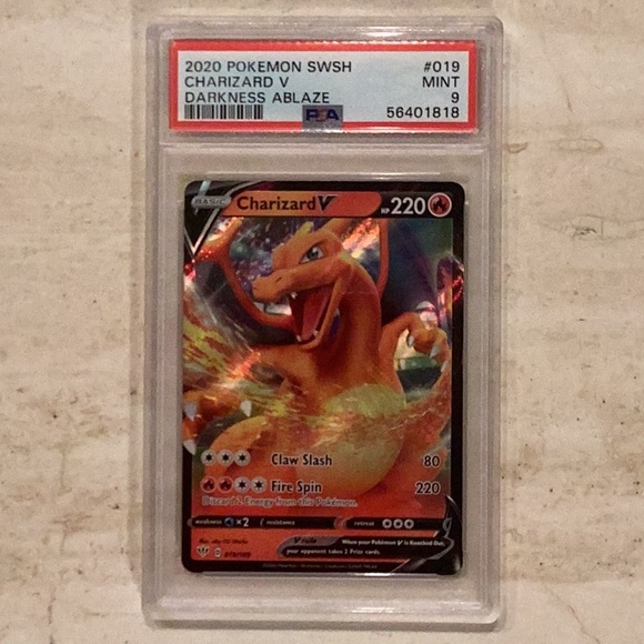 Pokemon | Other | Charizard V Pokemon 220 Holo 09189 Darkness Ablaze ...